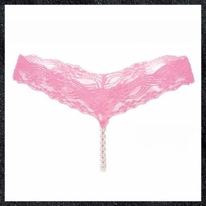 Dazed Fantasy | Intimates & Sleepwear | Light Pink Lace Pearl Bead ...